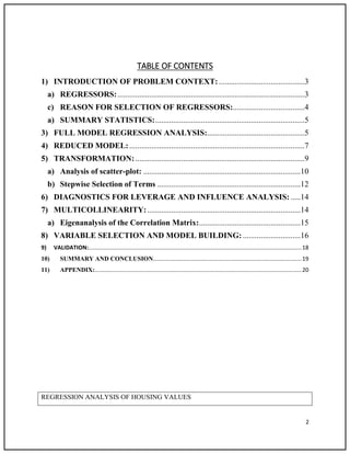 RegressionProjectReport | PDF