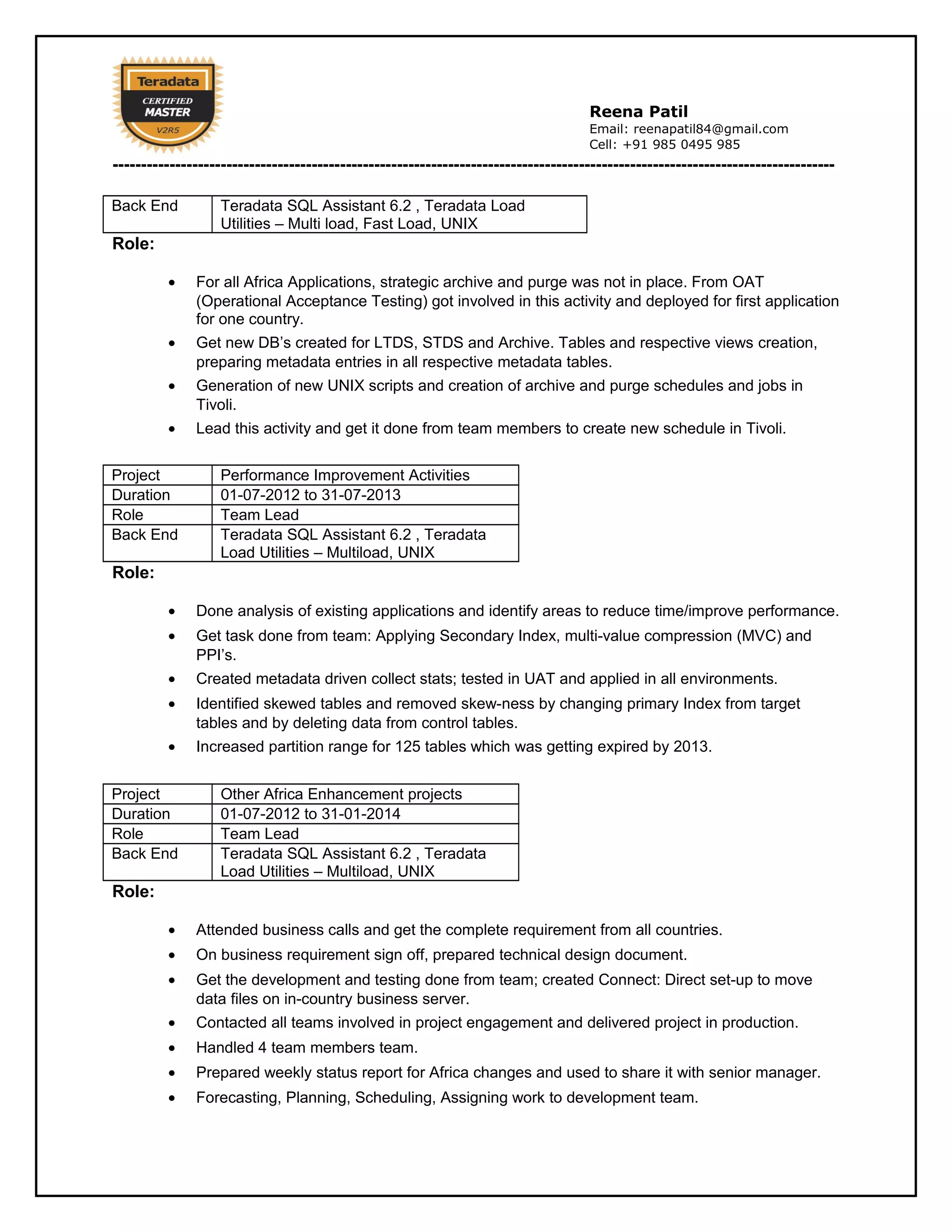 Reena Patil Resume | DOC