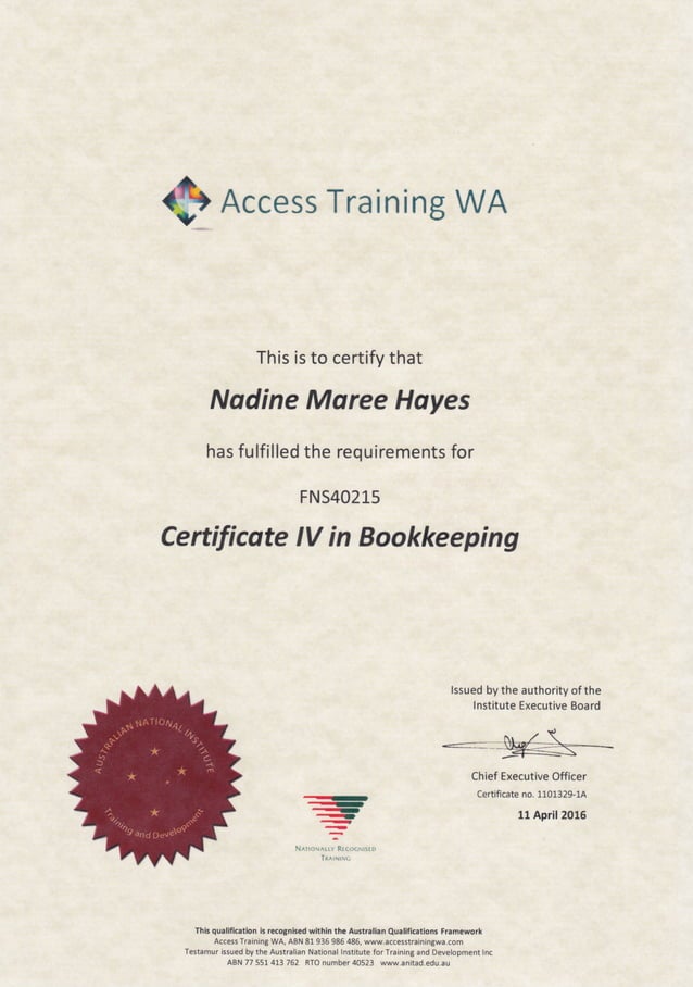 Certificate IV in Bookkeeping | PDF