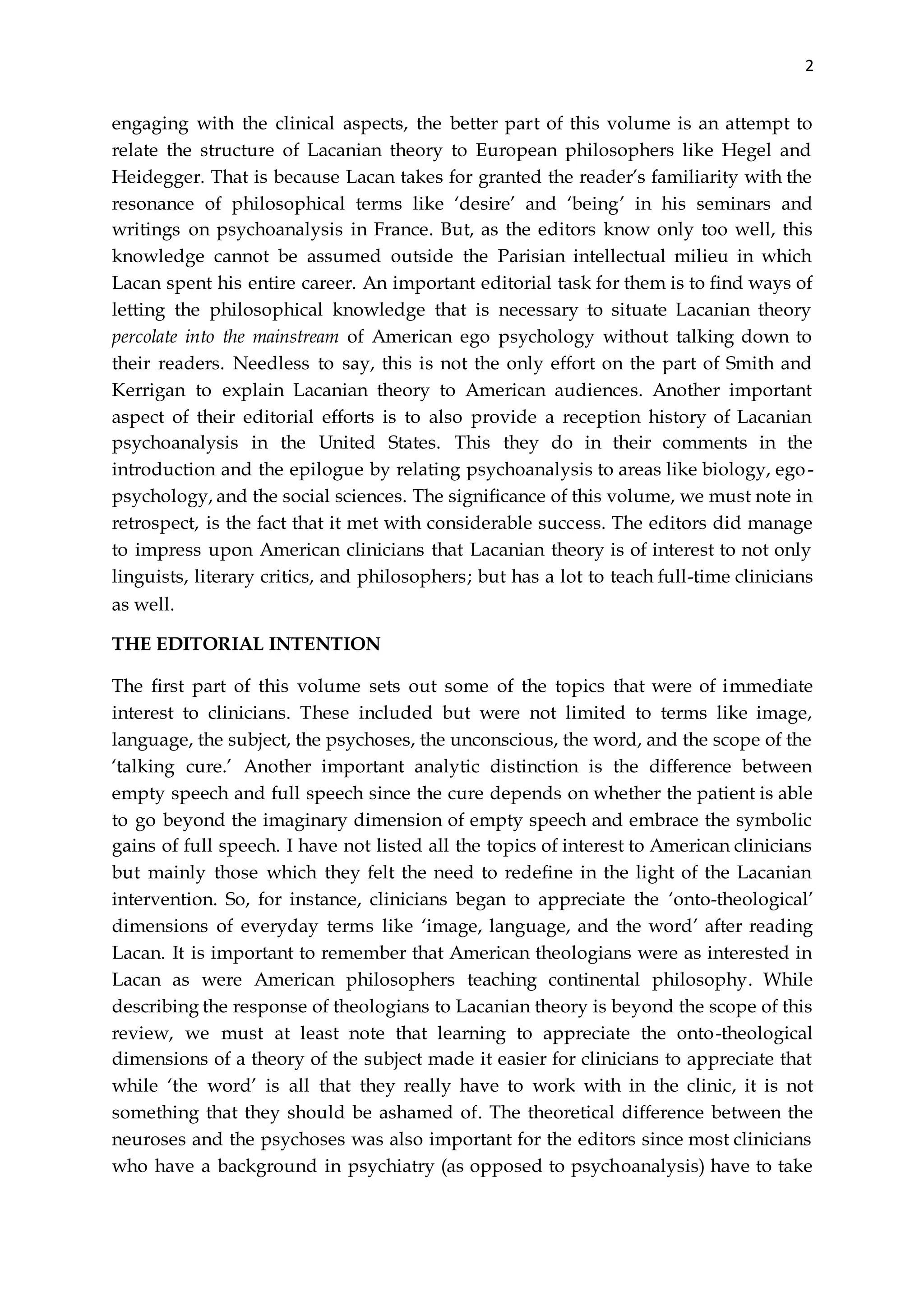 Review of 'Interpreting Lacan' | DOCX