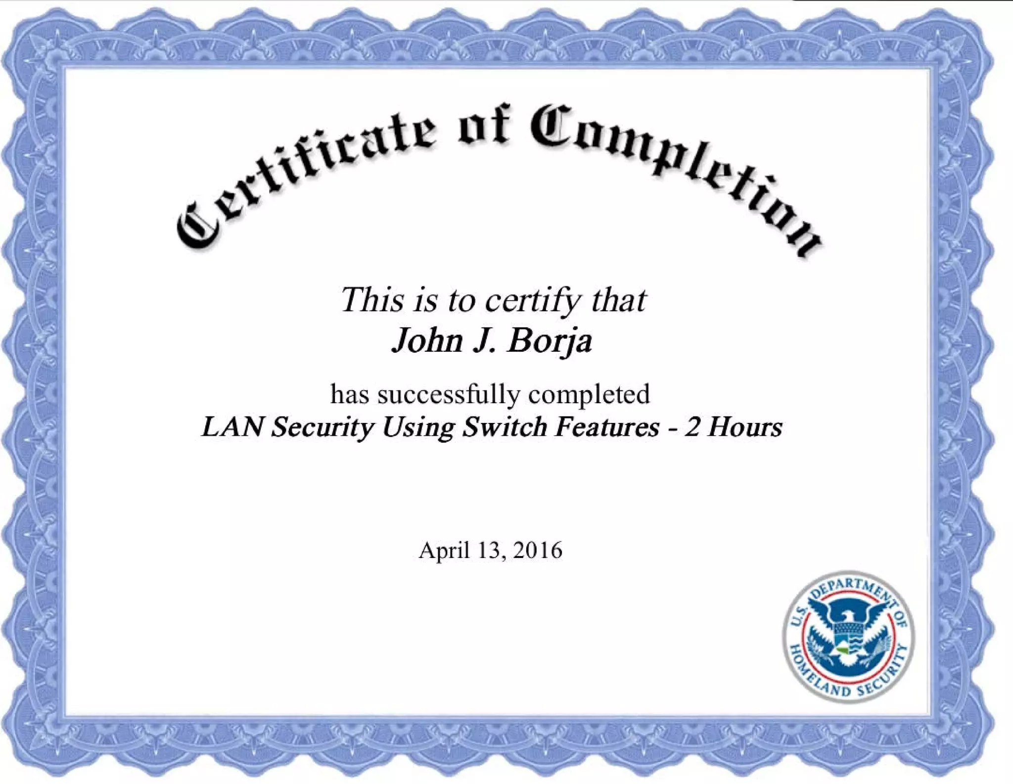 Federal Virtual Training Environment Certificates | PDF