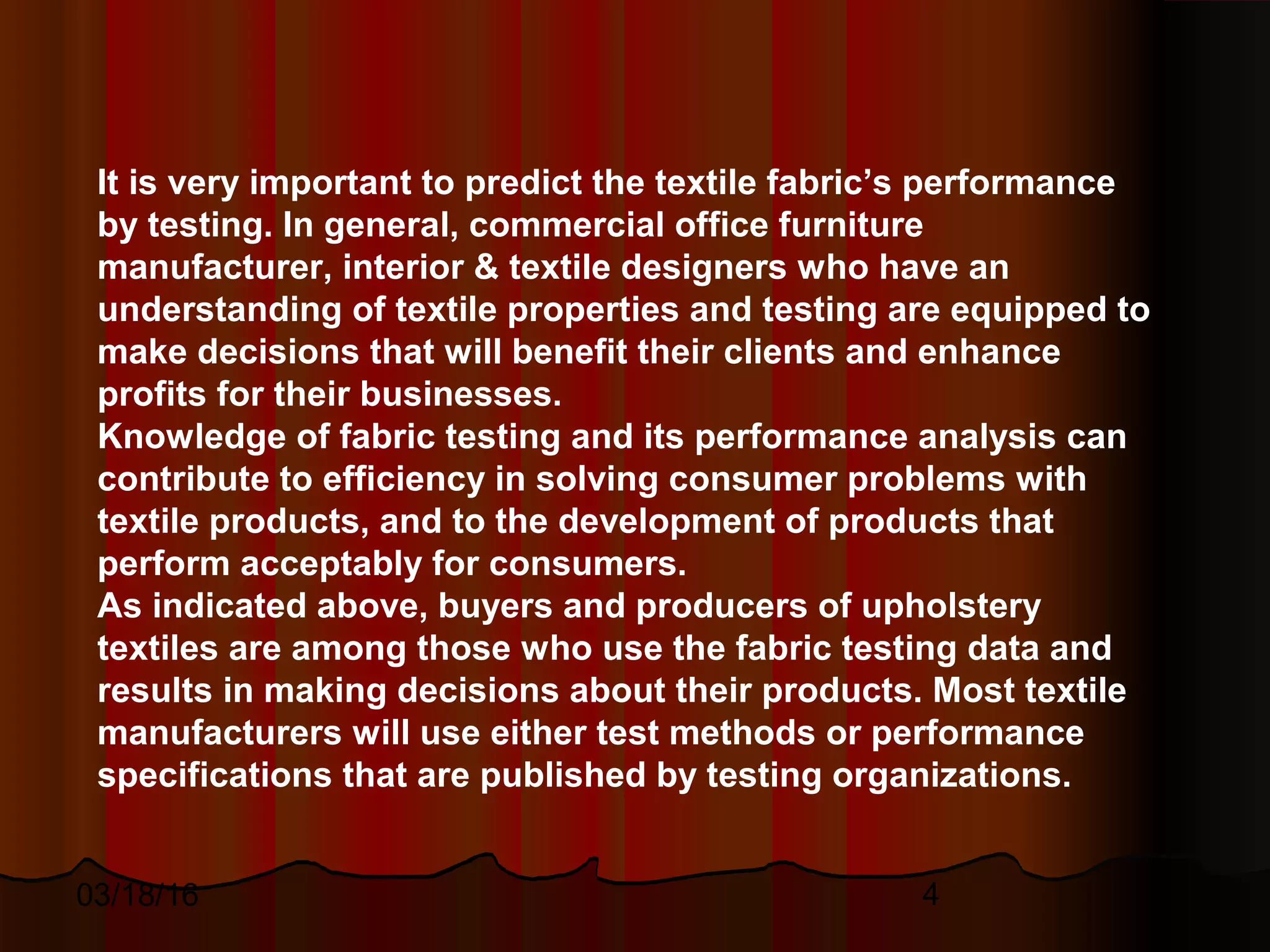 Textile Testing | PPT