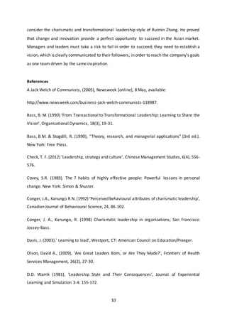 leadership+story+about+Ruimin+Zhang | PDF