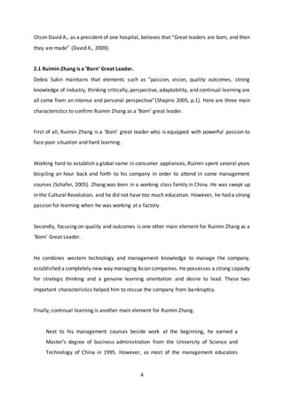 leadership+story+about+Ruimin+Zhang | PDF