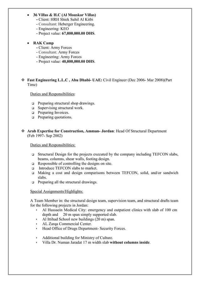 Engr.Fadwa - CV | PDF