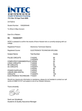 Diploma results | PDF