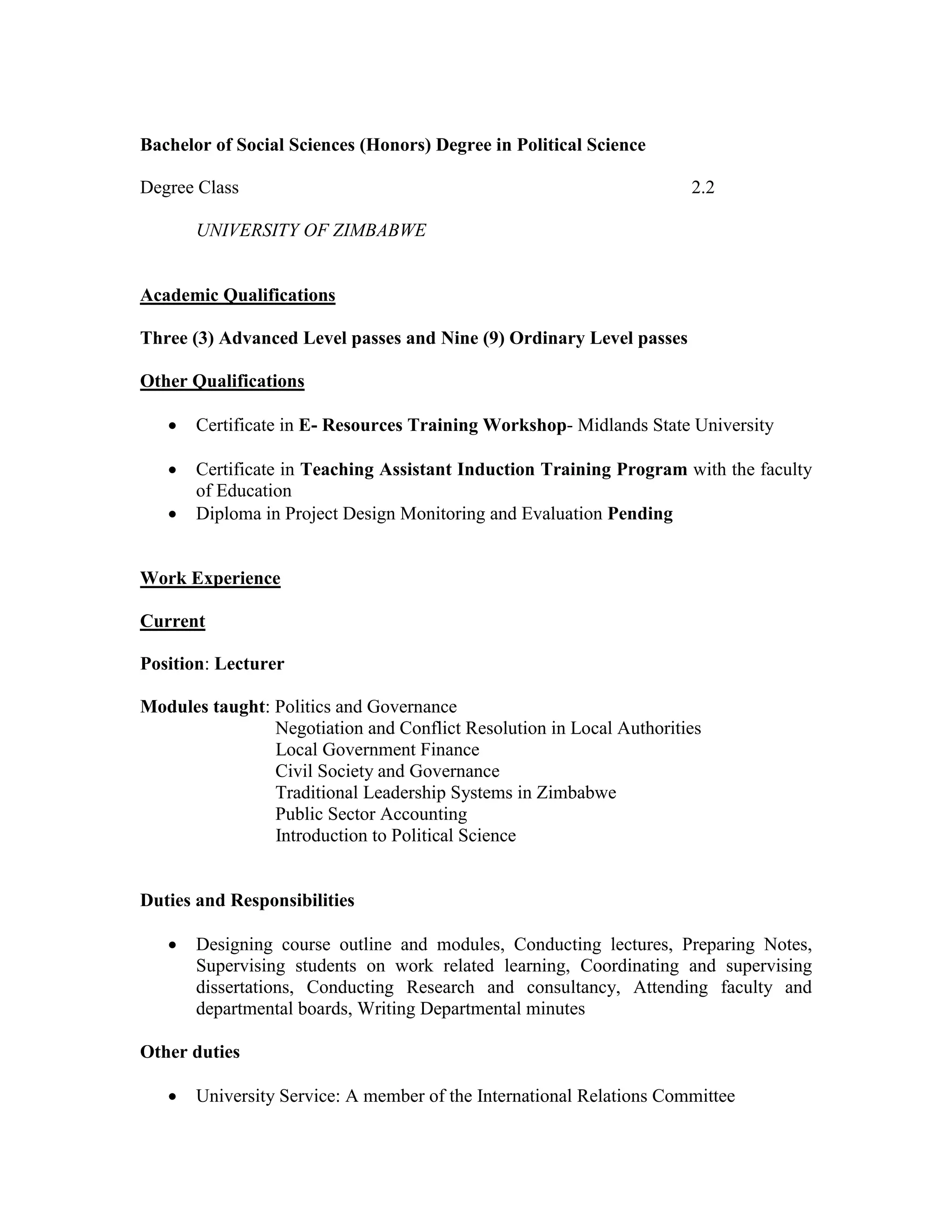 MATSIKA KUDZAI CV | DOCX