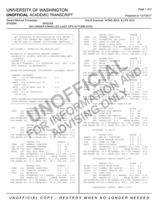 UWUnofficialTranscript | PDF