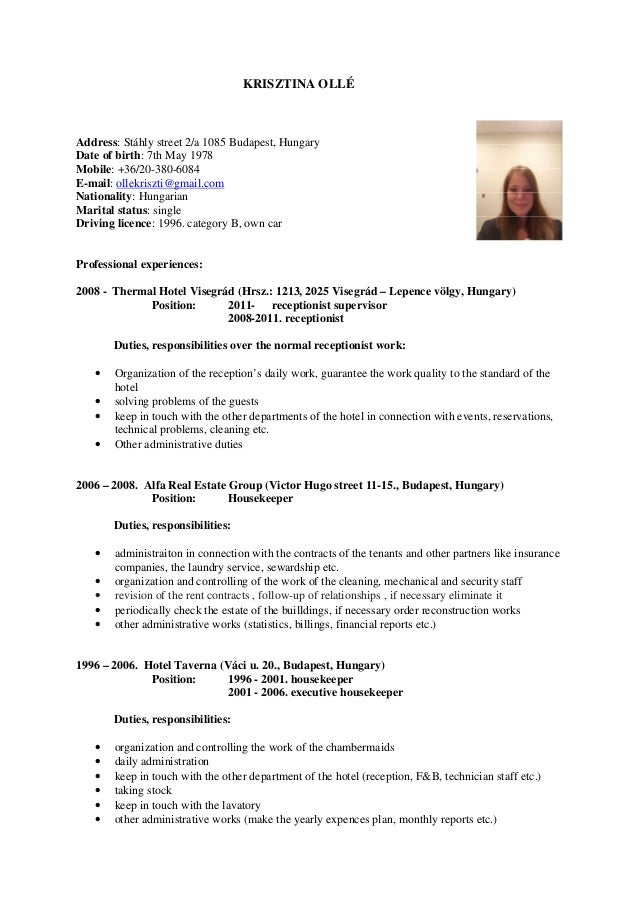 Ssurvivor Cv English Receptionist Hotel ssurvivor-cv-english-receptionist-hotel