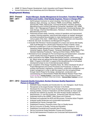 1.0 RESUME S SITTNER 2017 | DOC | Business | Business and Finance