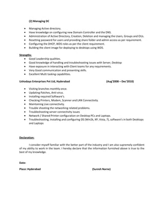 Resume Suresh N | PDF