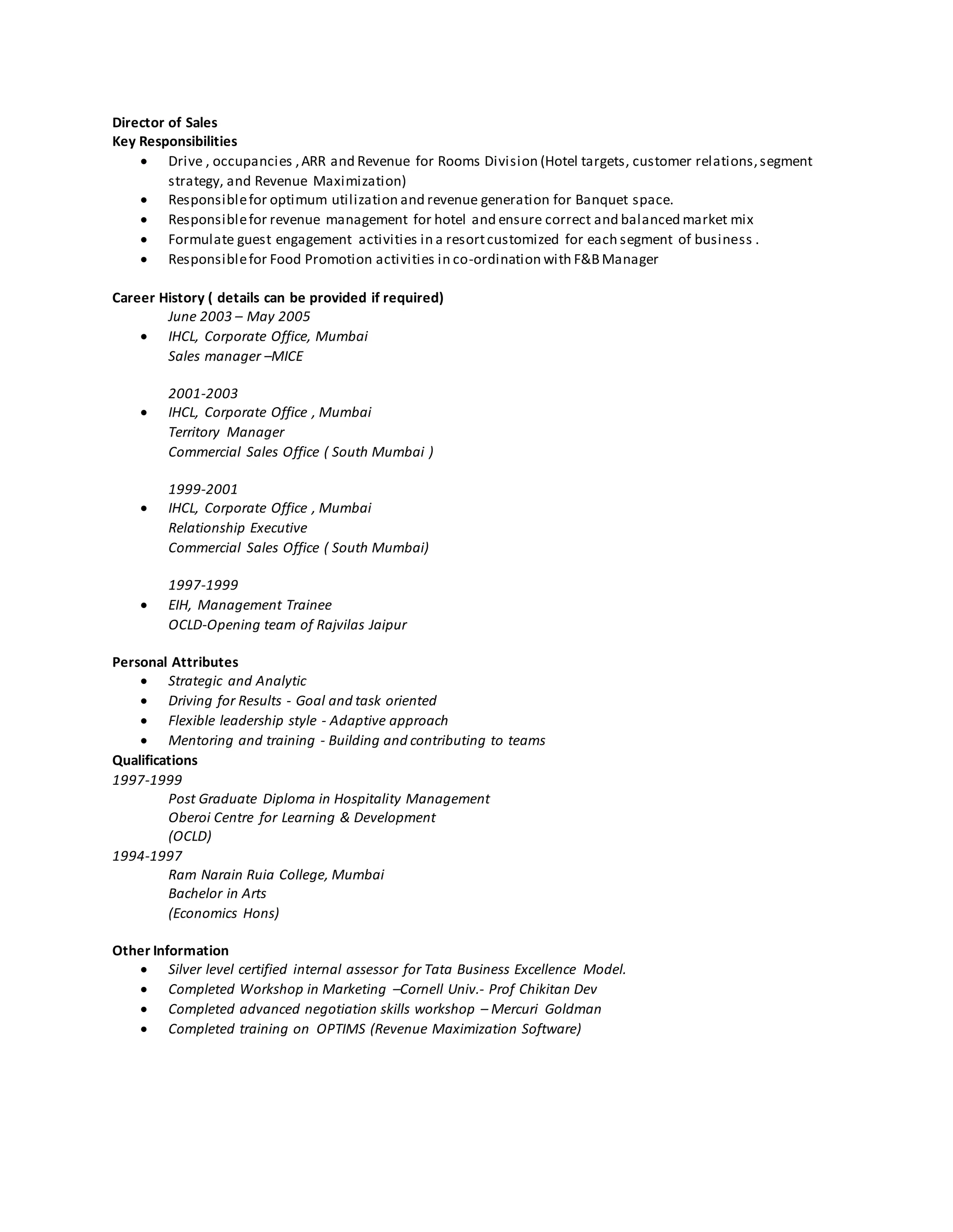 Ananya CV final | DOCX | Hotels and Motels | Travel Type