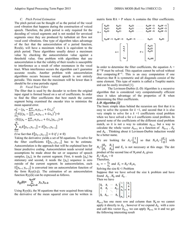Speech Compression using LPC | PDF