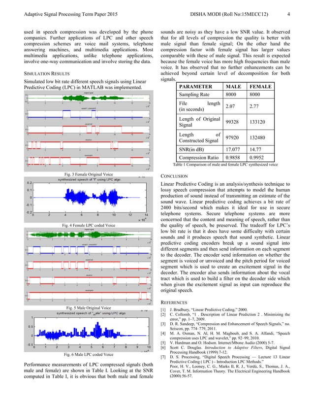 Speech Compression using LPC | PDF