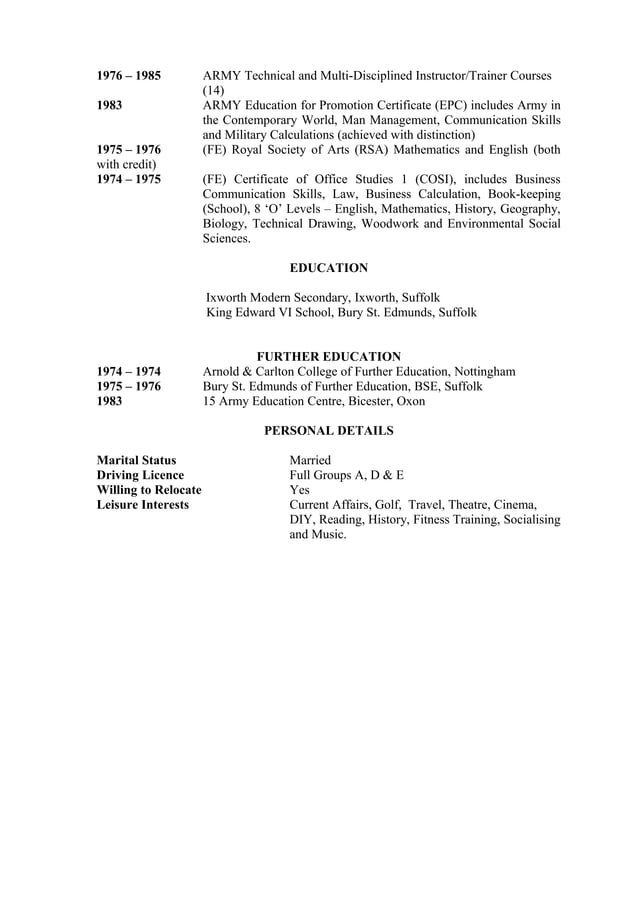 CP CV November 2016 | PDF