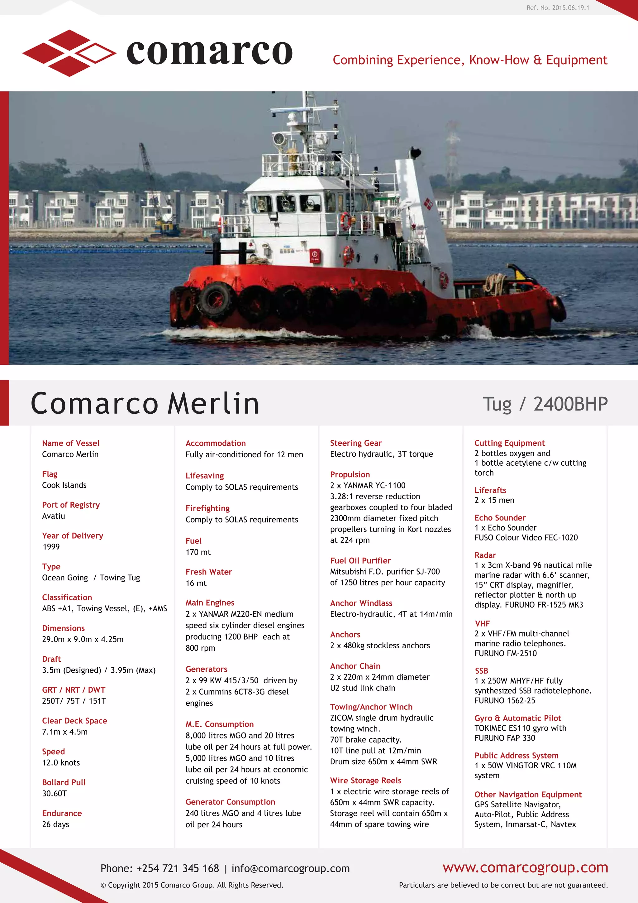 Comarco Merlin Tug | PDF