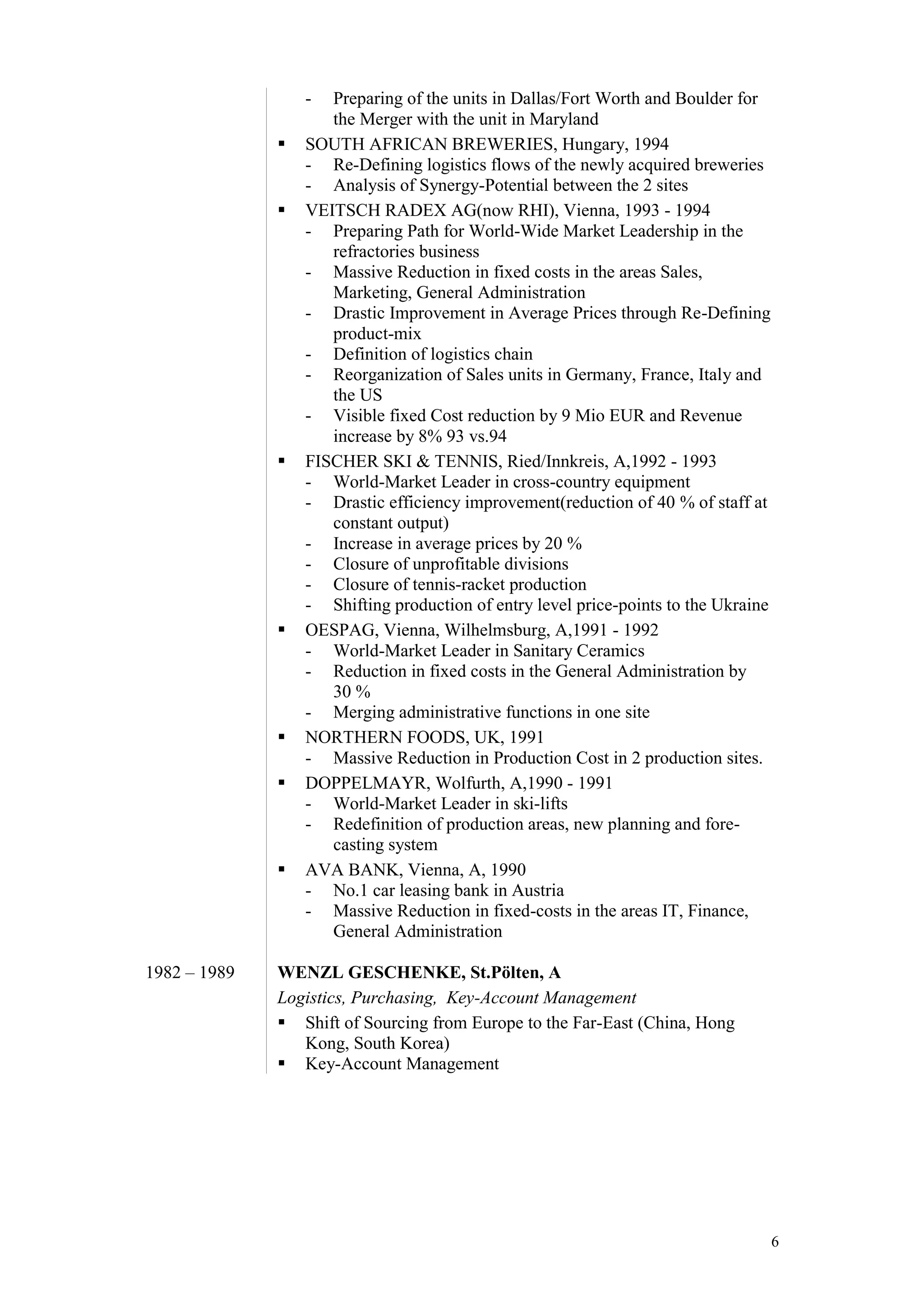 CVRomanWenzl,MMBAenglish26022016 | PDF