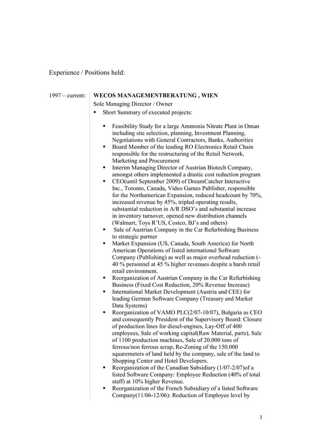 CVRomanWenzl,MMBAenglish26022016 | PDF