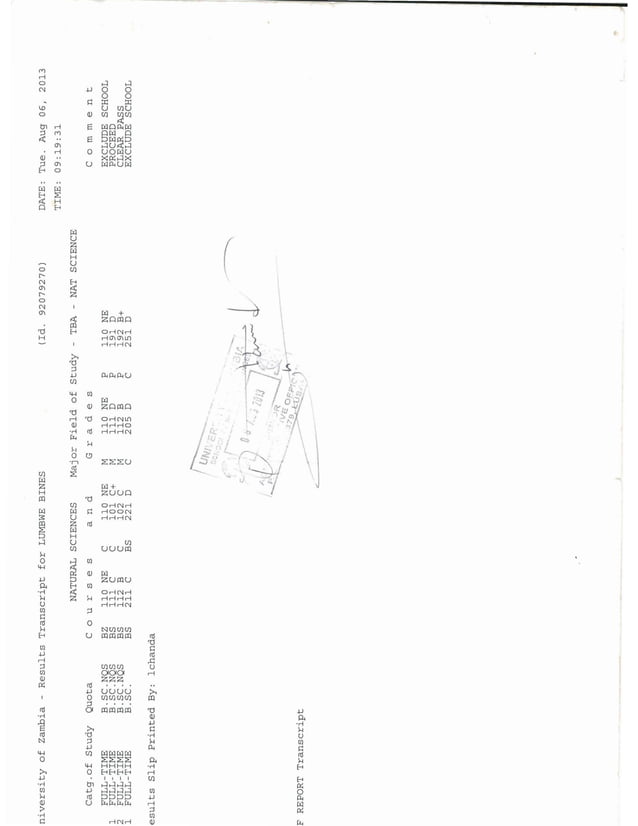 UNZA Results Slip.jpg 2 | PDF