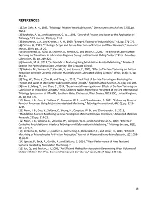 Study of Tribological Properties of Textured Surfaces made by ...