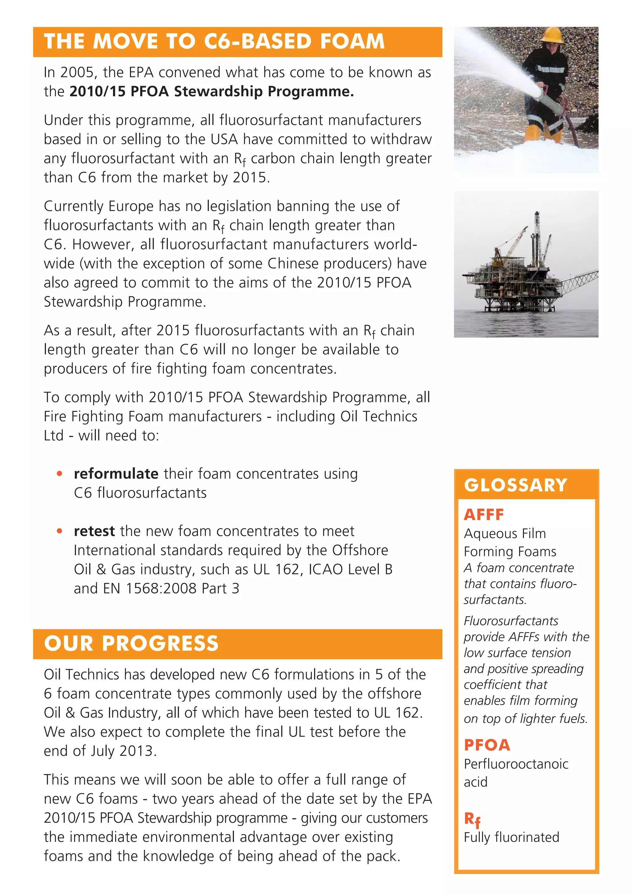 Oil Technics Ltd: C6 Fire Fighting Foam | PDF