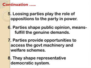 C6 Political Parties 2.pptx ch 6 CBSE for | PPTX