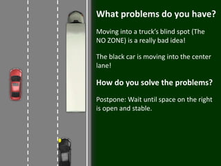 Solving lane change problems | PPT