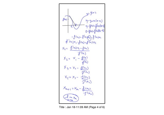AP Computer Science C6X13 Calculus Notes on Newton's Method | PPT