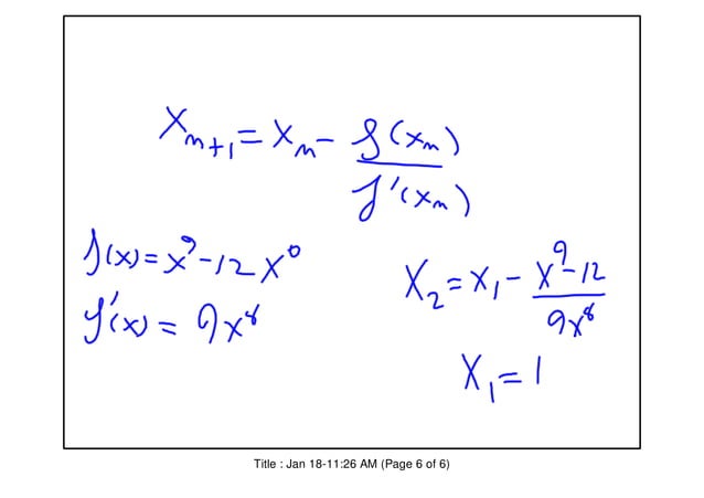 AP Computer Science C6X13 Calculus Notes on Newton's Method | PPT