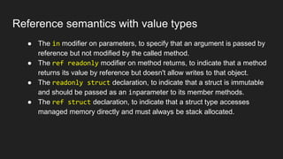 C# 7.0, 7.1, 7.2 | PPT
