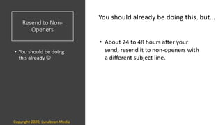 Jeremy Schubert, Lunabean Media - Five Ways to Improve Your DTC Email Marketing | PPT