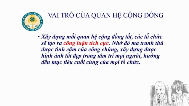 Chương 7(cuối): PR (Quan hệ cộng đồng) | PPTX