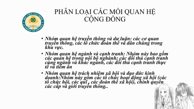 Chương 7(cuối): PR (Quan hệ cộng đồng) | PPTX
