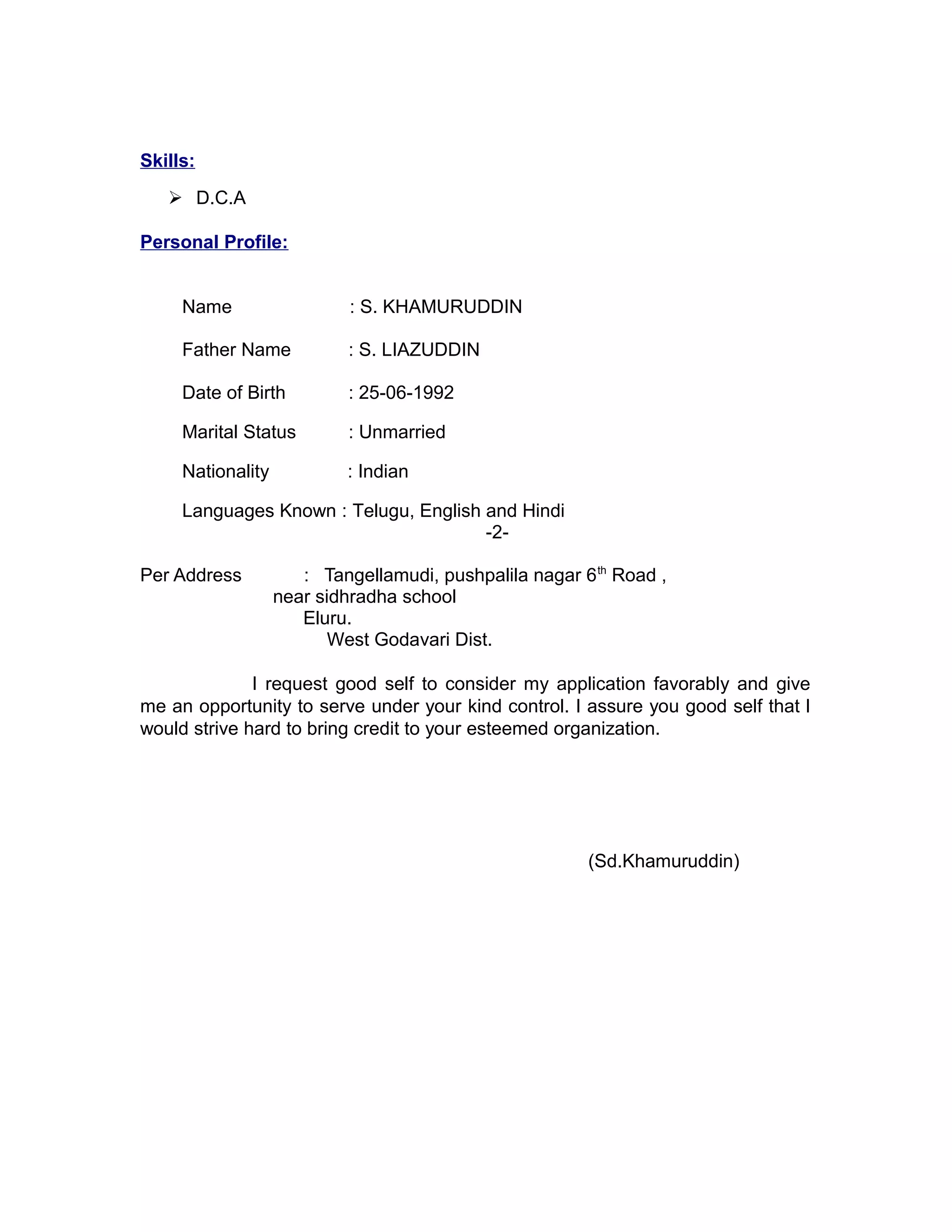 khamar's resume (1) (1) | DOC