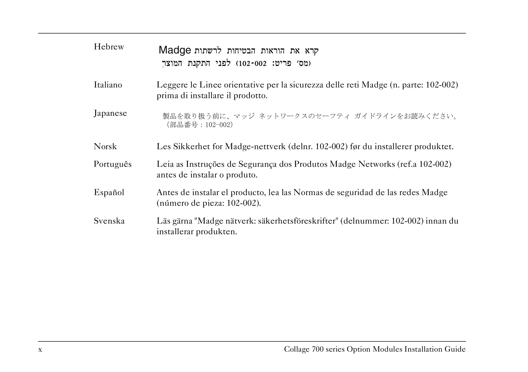 Collage 700 series Option Modules Installation Guide | PPT