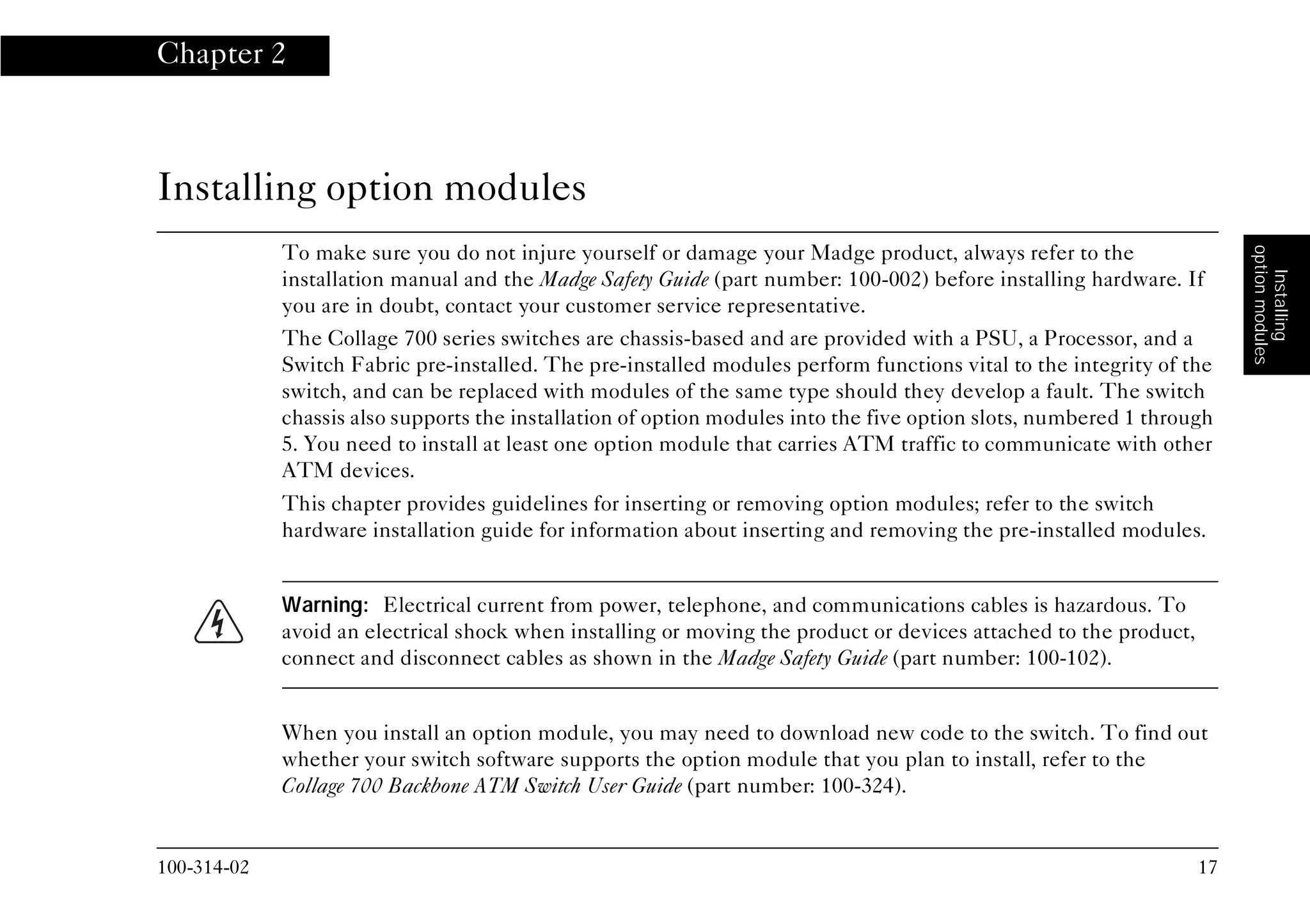 Collage 700 series Option Modules Installation Guide | PPT