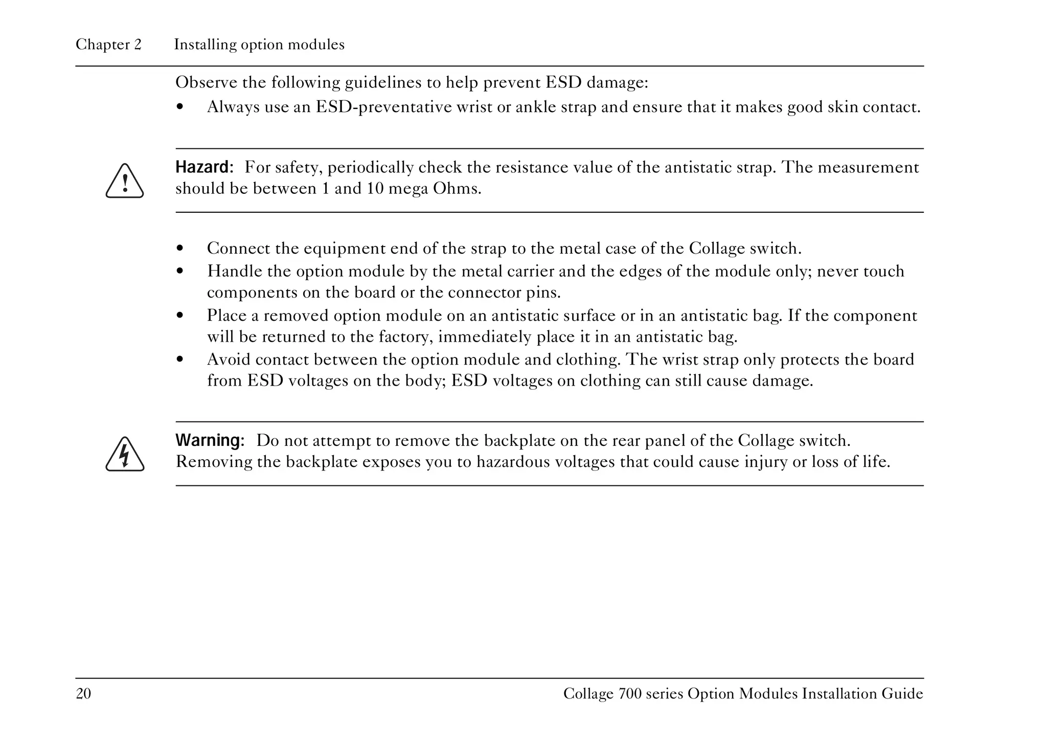 Collage 700 series Option Modules Installation Guide | PPT