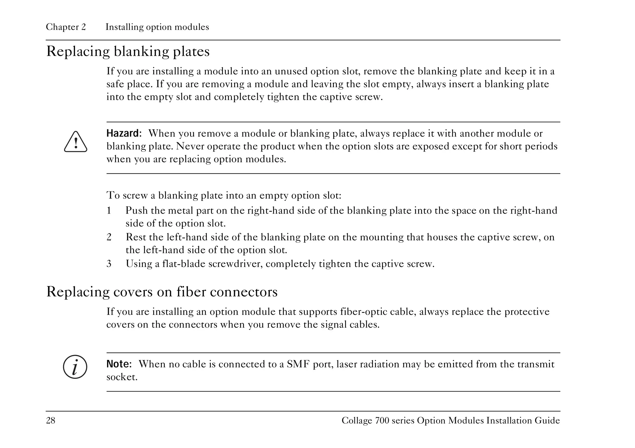 Collage 700 series Option Modules Installation Guide | PPT