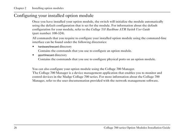 Collage 700 series Option Modules Installation Guide | PPT
