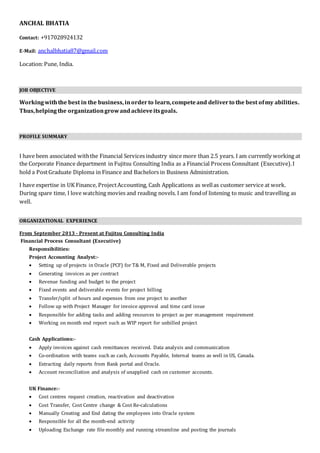 Anchal Bhatia resume | DOCX