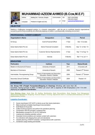 Covering Letter & CV | PDF