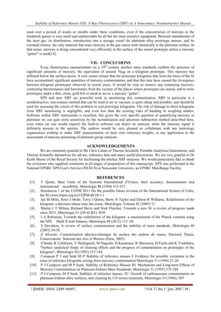 Stability of Reference Masses VIII: X-Ray Fluorescence (XRF) as a ...