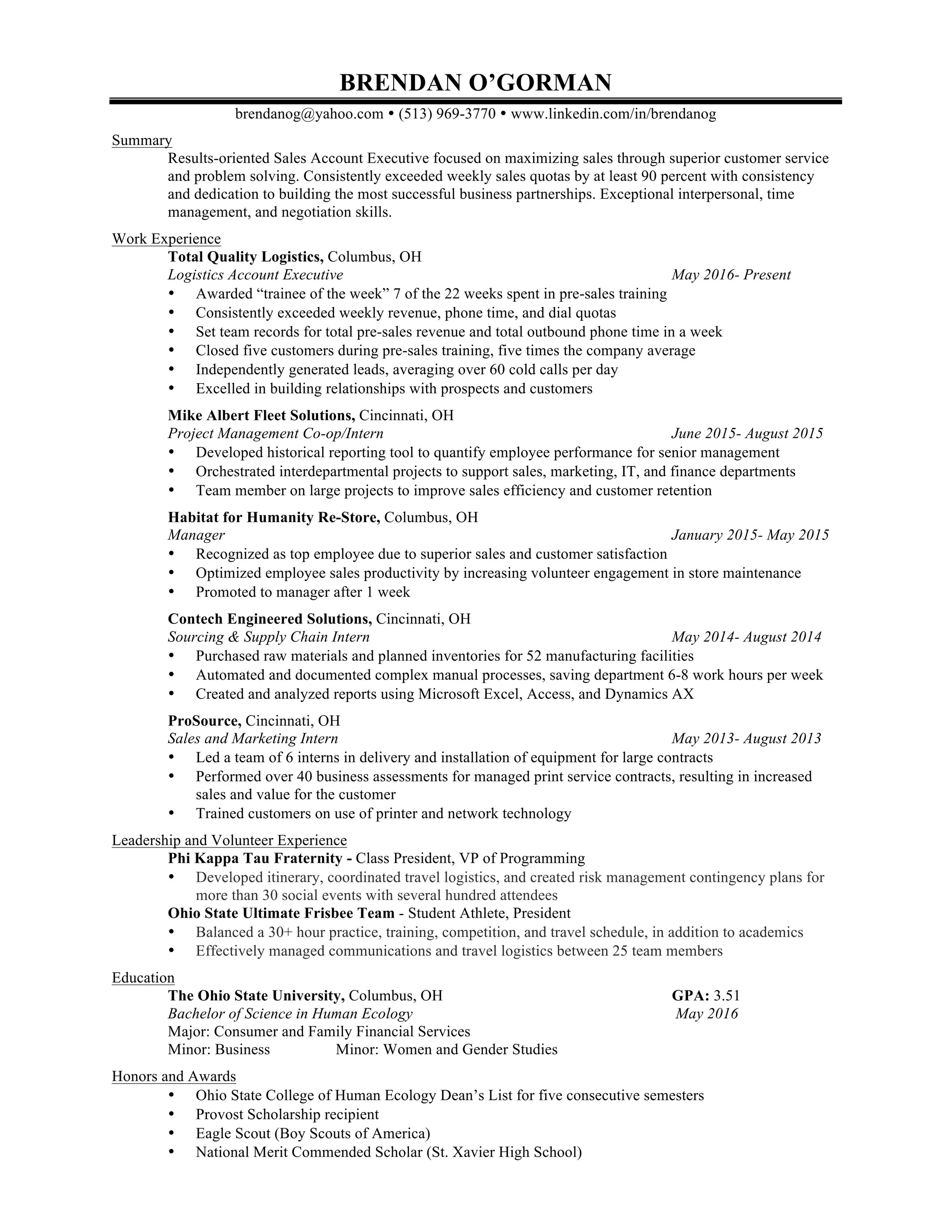Brendan_O’Gorman Professional Resume | PDF