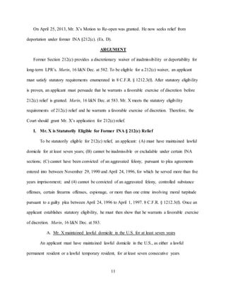 Redacted 212(c) Brief | PDF