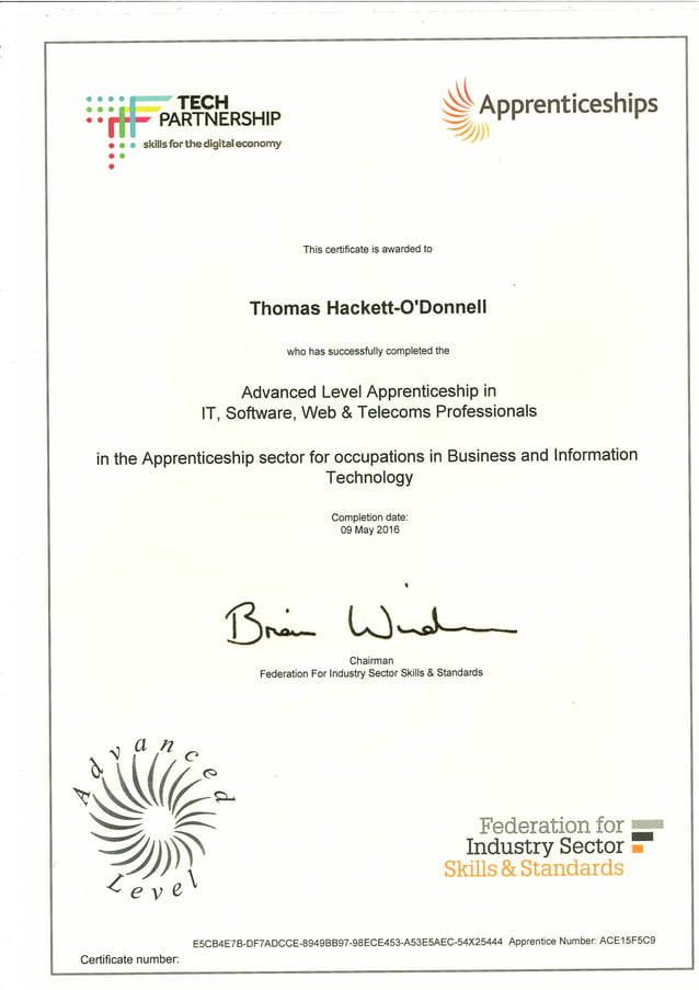 Ace Certificate | PDF
