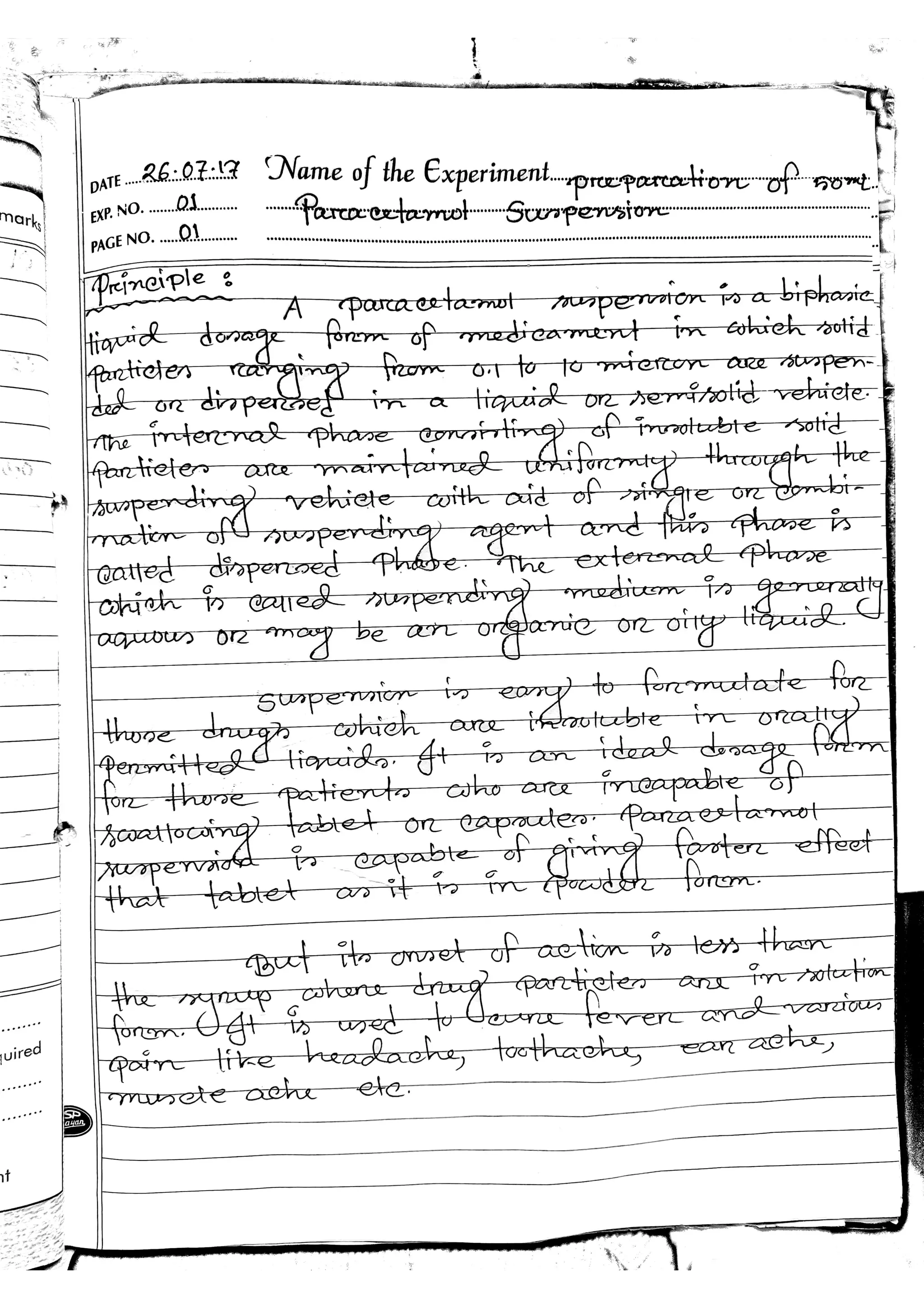 paracetmol antacid iron syrup formations | PDF