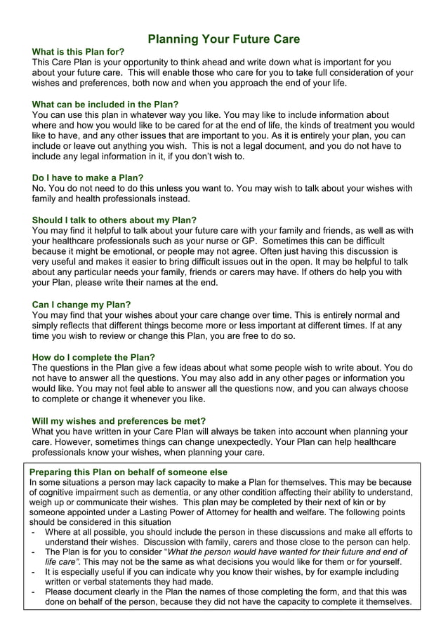 advance-care-plan | PDF | Health Insurance | Insurance