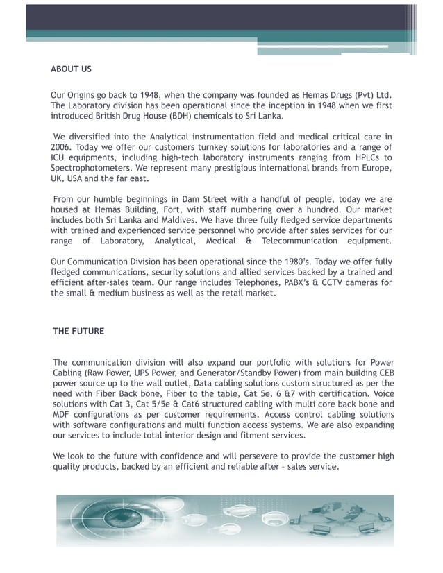 Hemsons - Comms Division Profile - R | PDF