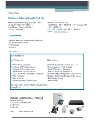 Hemsons - Comms Division Profile - R | PDF