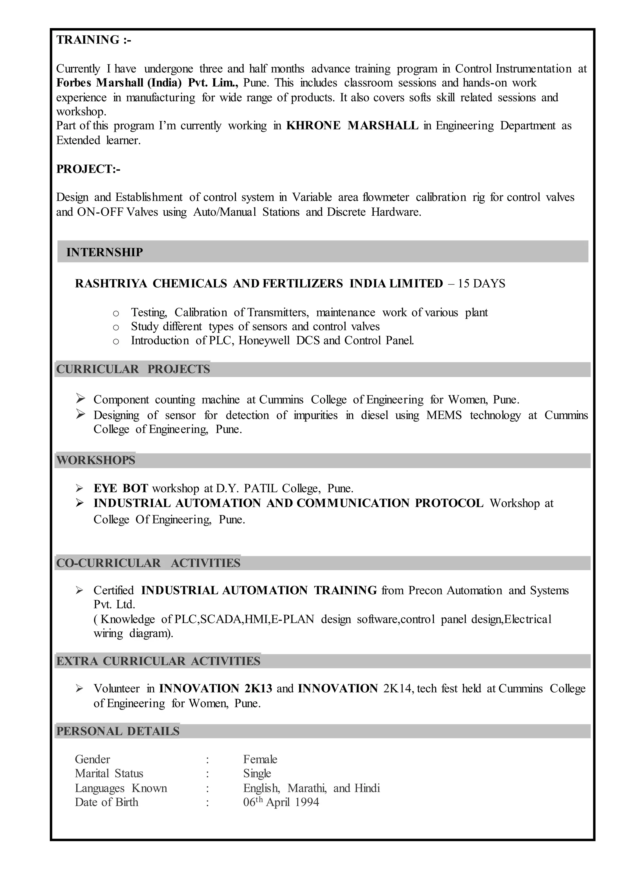 Prachi resume | PDF